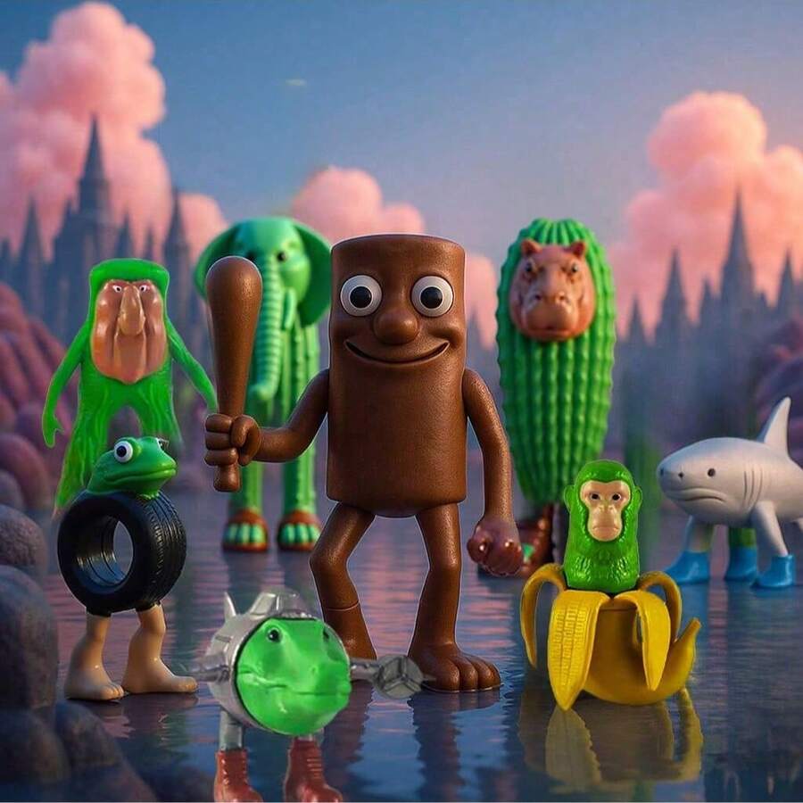 Tralalero Tralala Action Figures, Italian Brainrot Cake Toppers ...