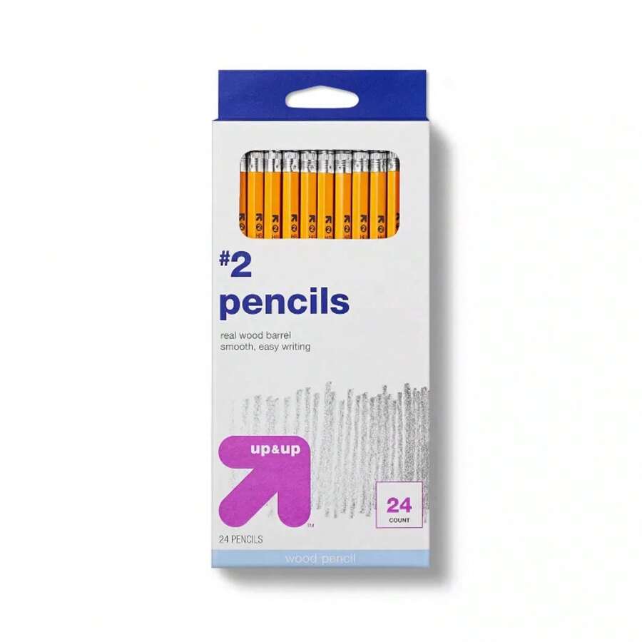 #2 Wood Pencils 24ct School Supplies, No.2 Wooden Drawing Pencils ...