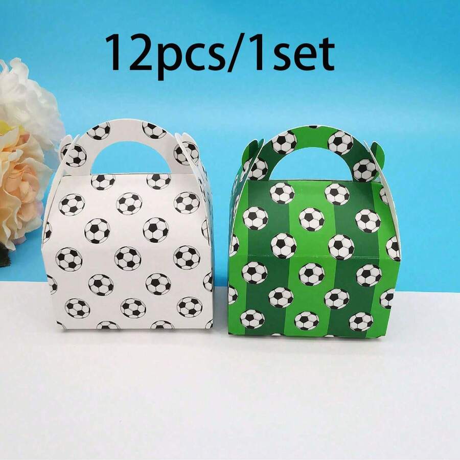 12-Piece Soccer Party Favor Boxes - Candy & Goodie Boxes For Soccer ...