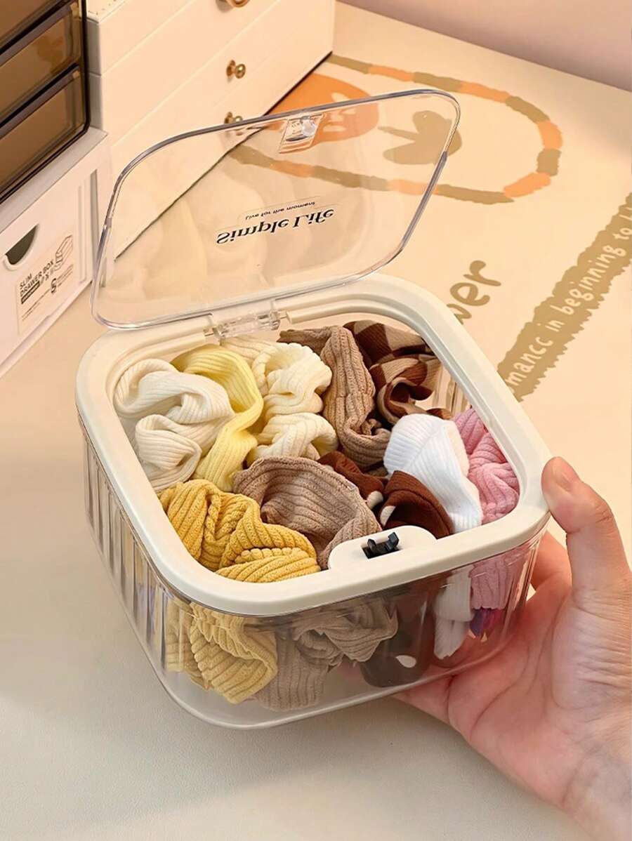 1pc Hair Accessory Storage Box, Large Capacity Tabletop Organizer Box ...