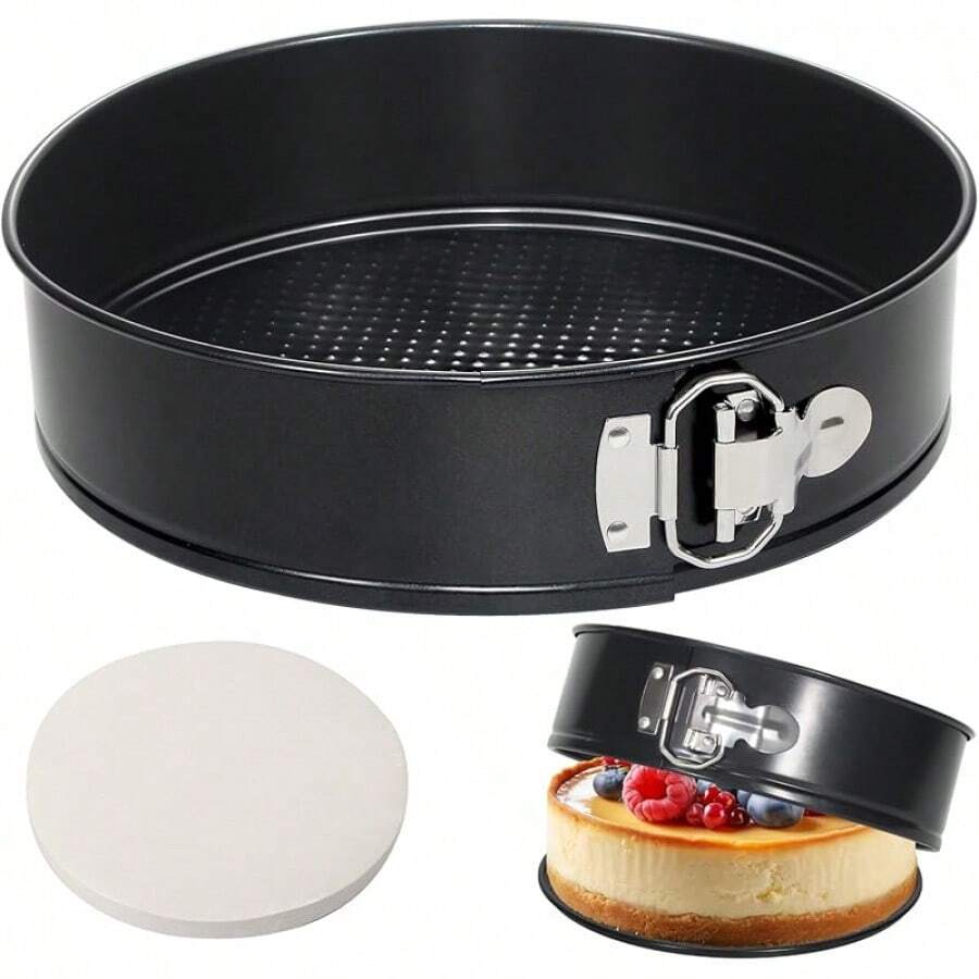 9 Inch Springform Pan Tin With 50pcs Parchment Paper Cheesecakes Baking ...