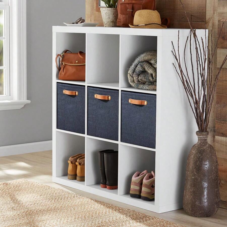 9-Cube Storage Organizer, White Texture | SHEIN USA