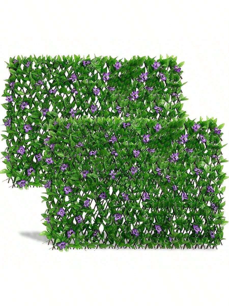 Expandable Fence Privacy Screen For Balcony Patio Outdoor, 2PCS Faux ...