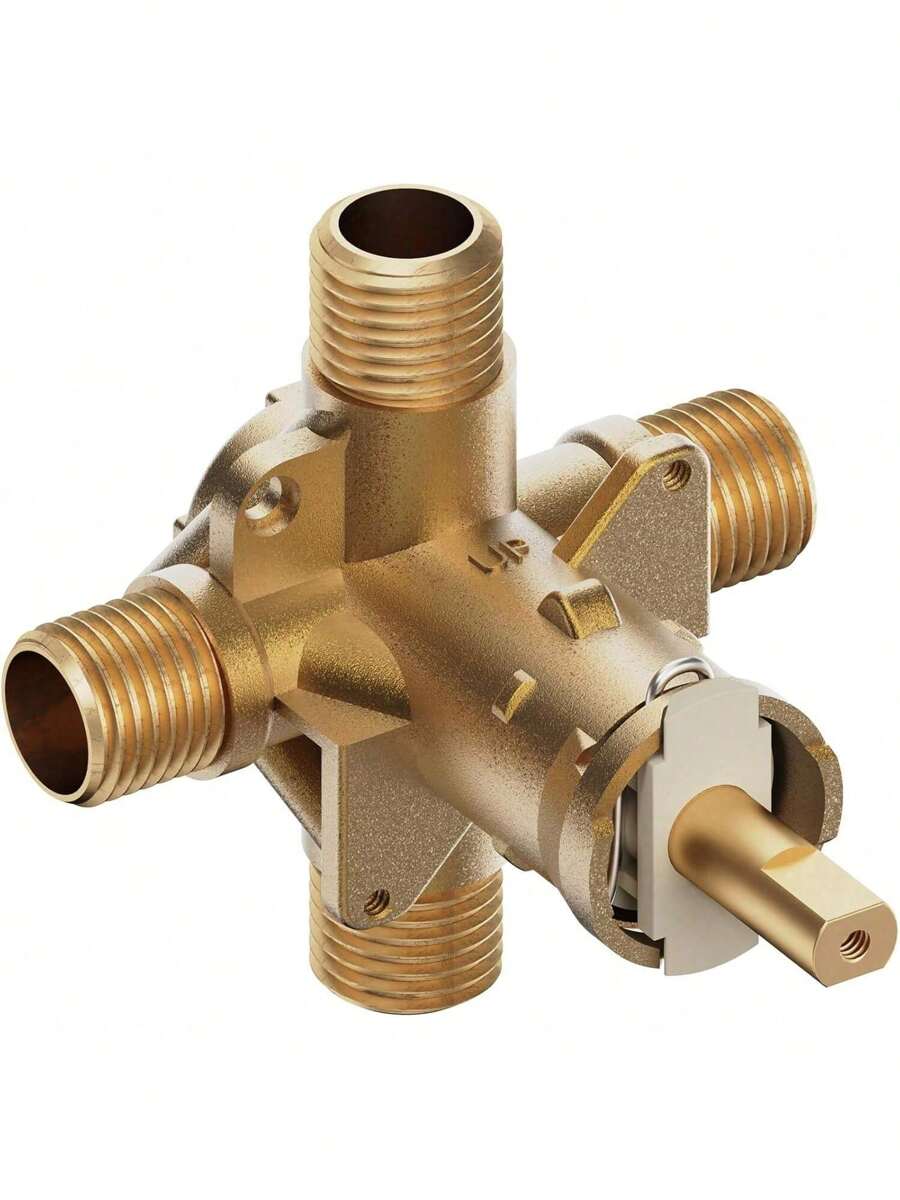 Shower Valve Replacement For Moen Posi-Temp Valve, Brass 4 Port Valve, 1/2 Inch Connection ...
