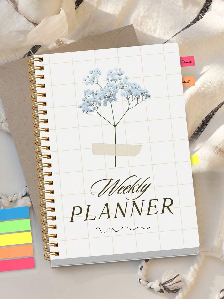 BUBU 2025 Ultimate Weekly Planner For School & Office,+ Index Stickers, A5 Undated Minimalist ...