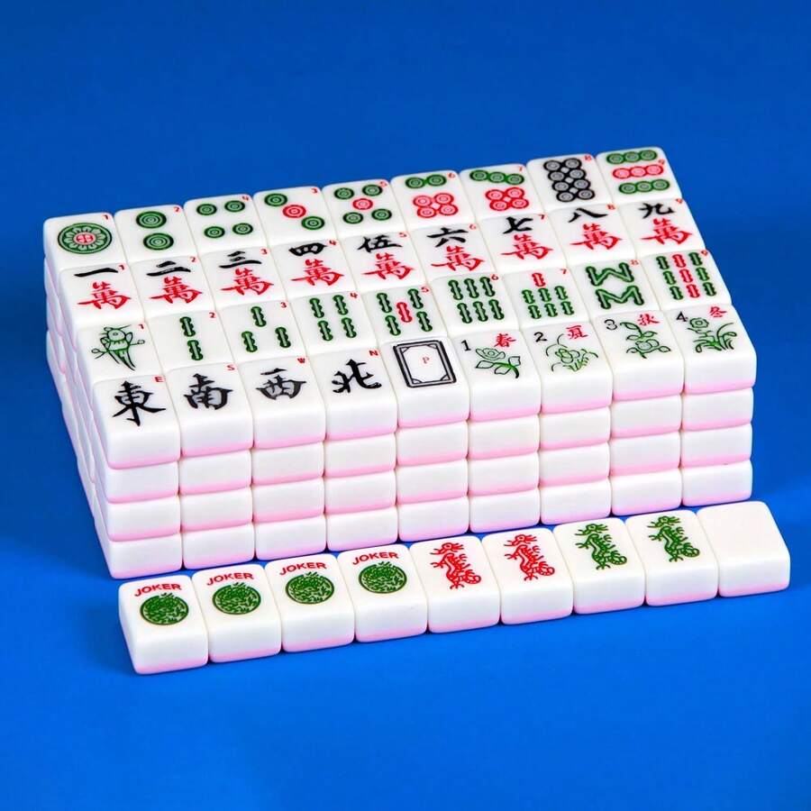 American Mahjong Tile Set Pink 166 Pieces Mahjong Tile Set 1.2-Inch ...