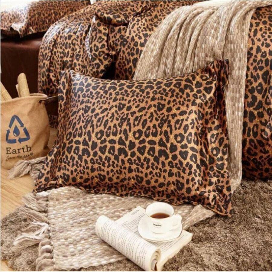 Hot Solid Smooth Silk Satin Queen / Standard Pillow Case Bedding ...