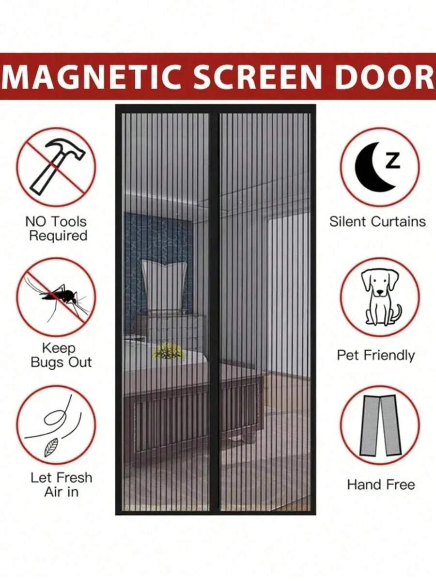 Magnetic Screen Door, Door Screen Magnetic Closure-Keeps Bugs Out Let ...
