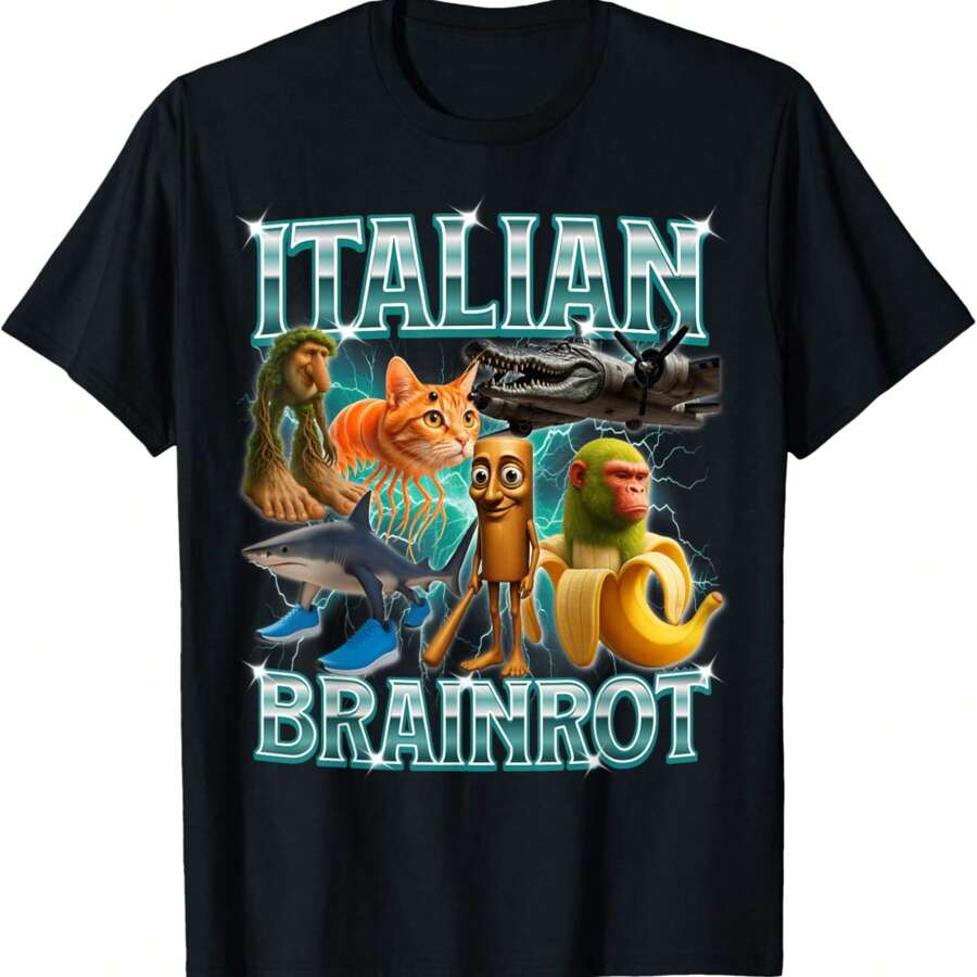 Italian Brainrot Viral Italian Brainrot Meme Boys T-Shirt | SHEIN Schweiz