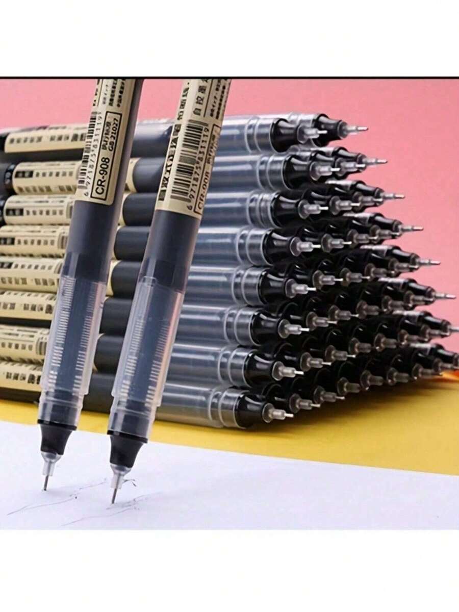 10/20pcs Straight Liquid Ball Pen Quick Drying Test Signature Gel Pen 0 ...