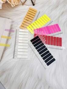 1 Set/6 Sets Of Solid Color Transparent Index Stickers, Eye-Catching ...