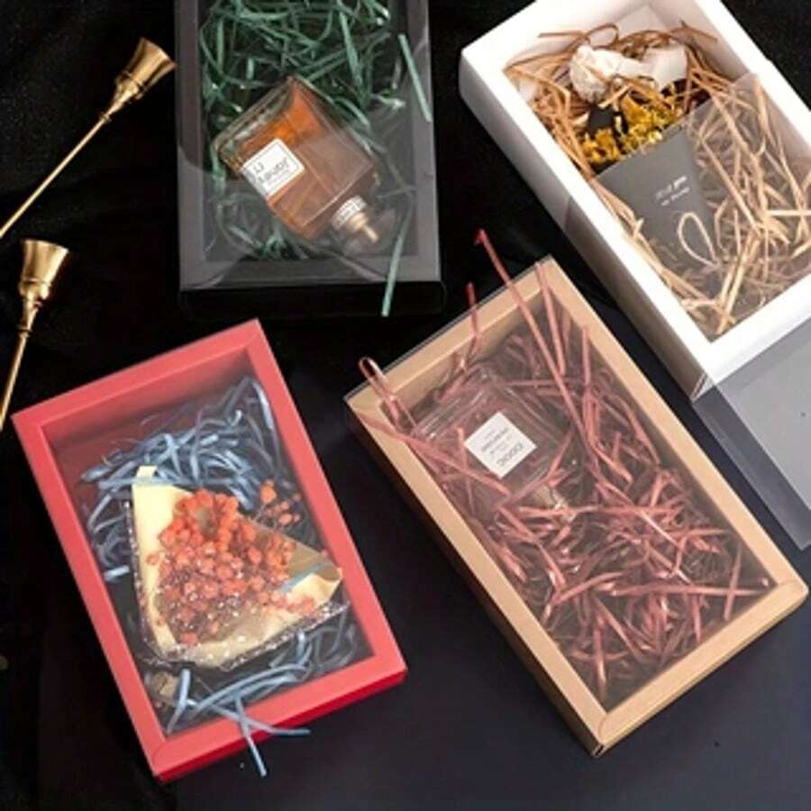 10 Cajas de regalo con ventanas transparentes, cajas de regalo con ...
