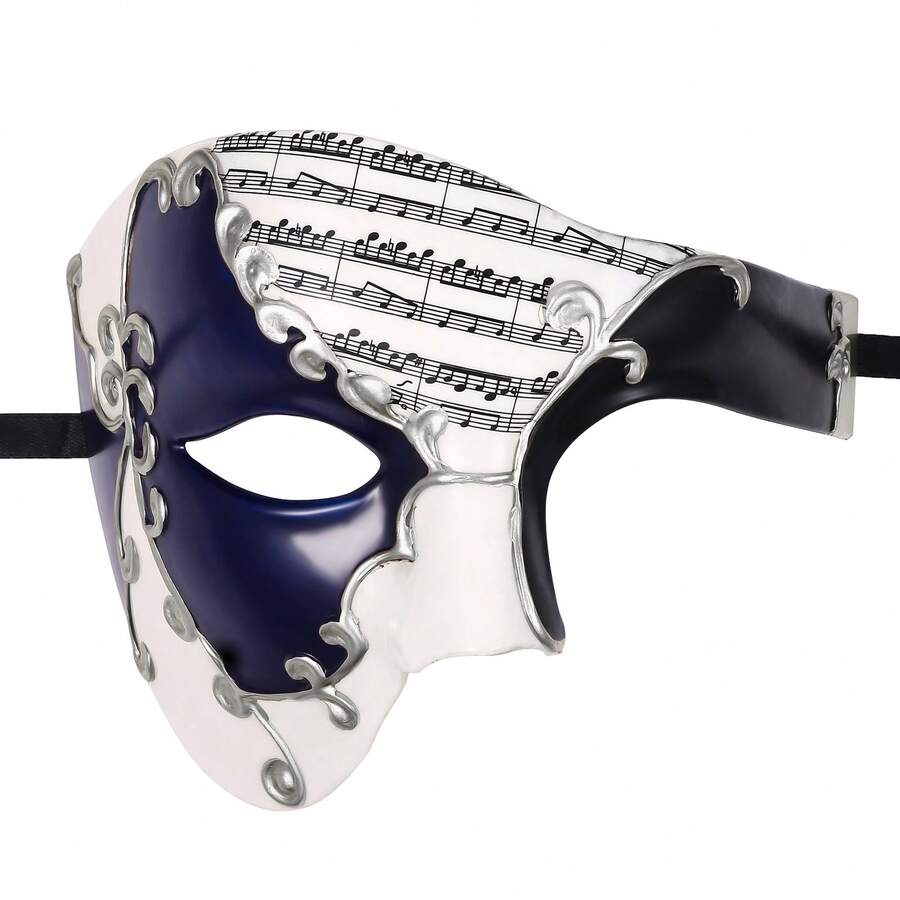 JEWELRYWE Vintage Italian Venetian Phantom Of The Opera Half Face Mask ...