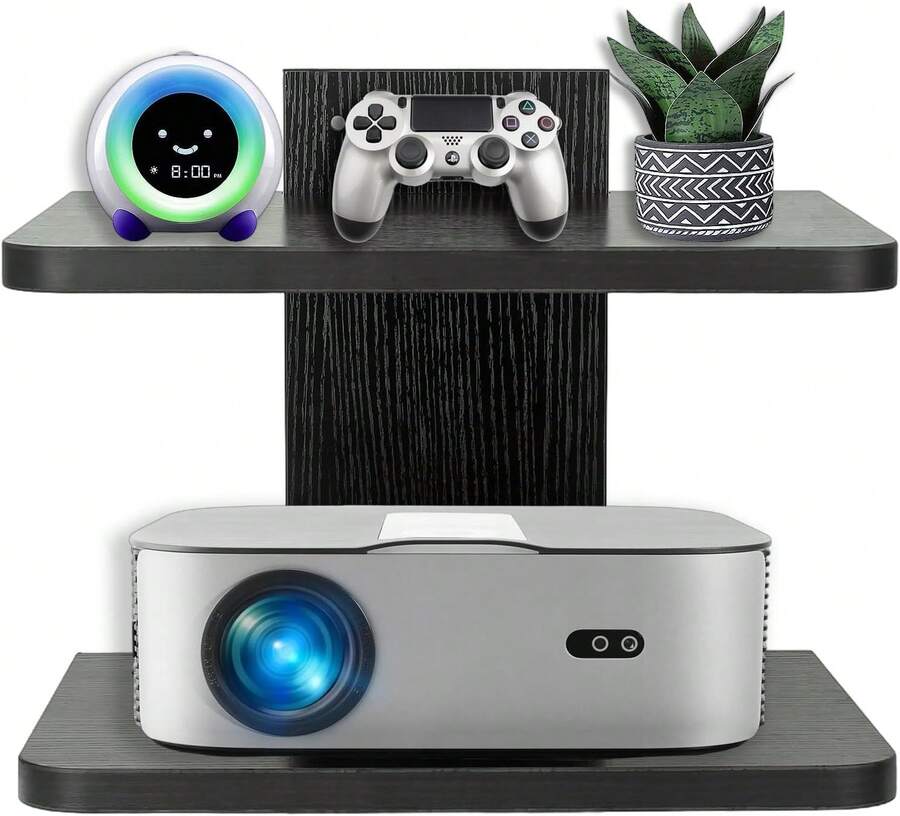 Projector Shelf, Floating Shelves For Under TV Floating TV Stand Cable ...