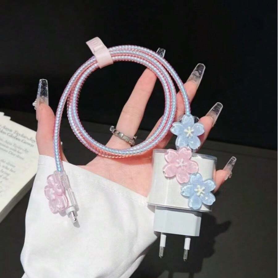 5pcs Cherry Blossom European Version 20W Charger Protector Case ...