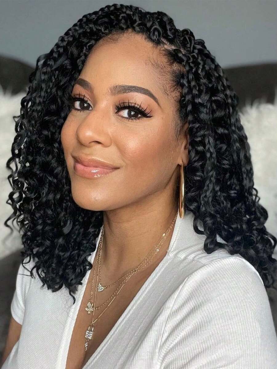 8 paquetes de trenzas de caja estilo diosa bohemia, 14/18 pulgadas ...