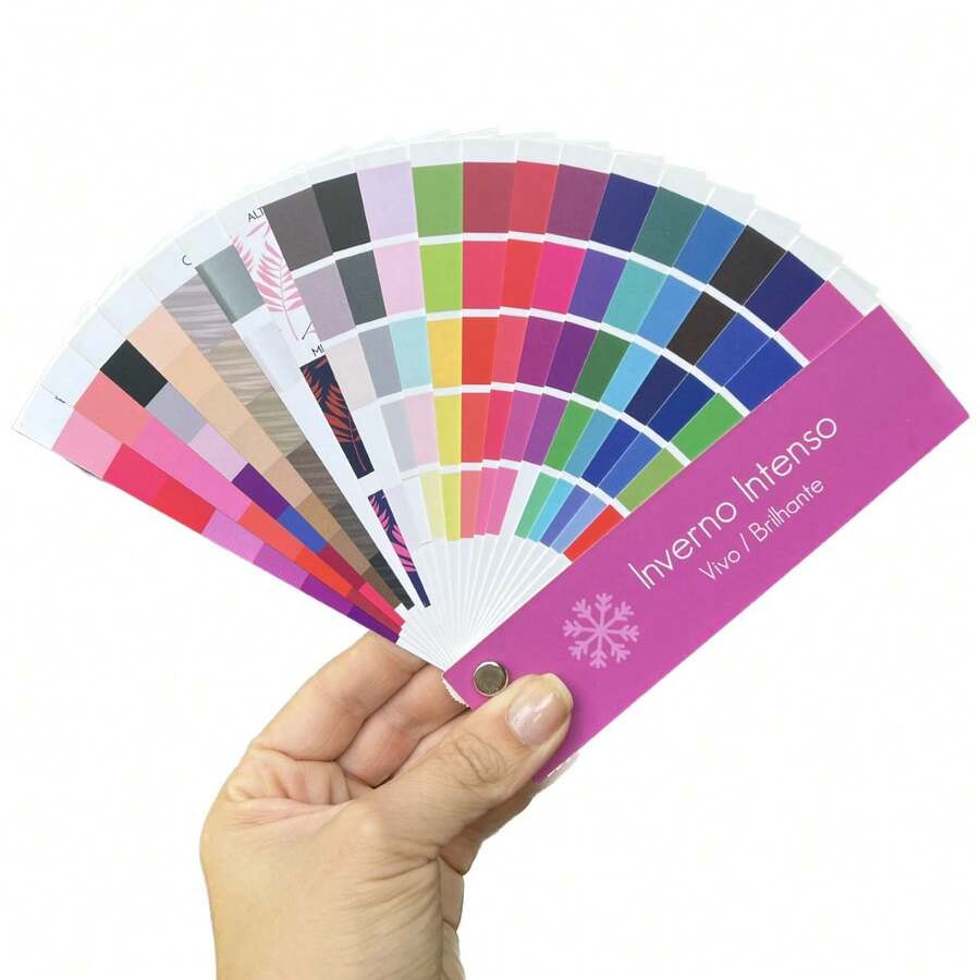 Paleta Cartela de Cores Coloração Pessoal INVERNO INTENSO VIVO ...