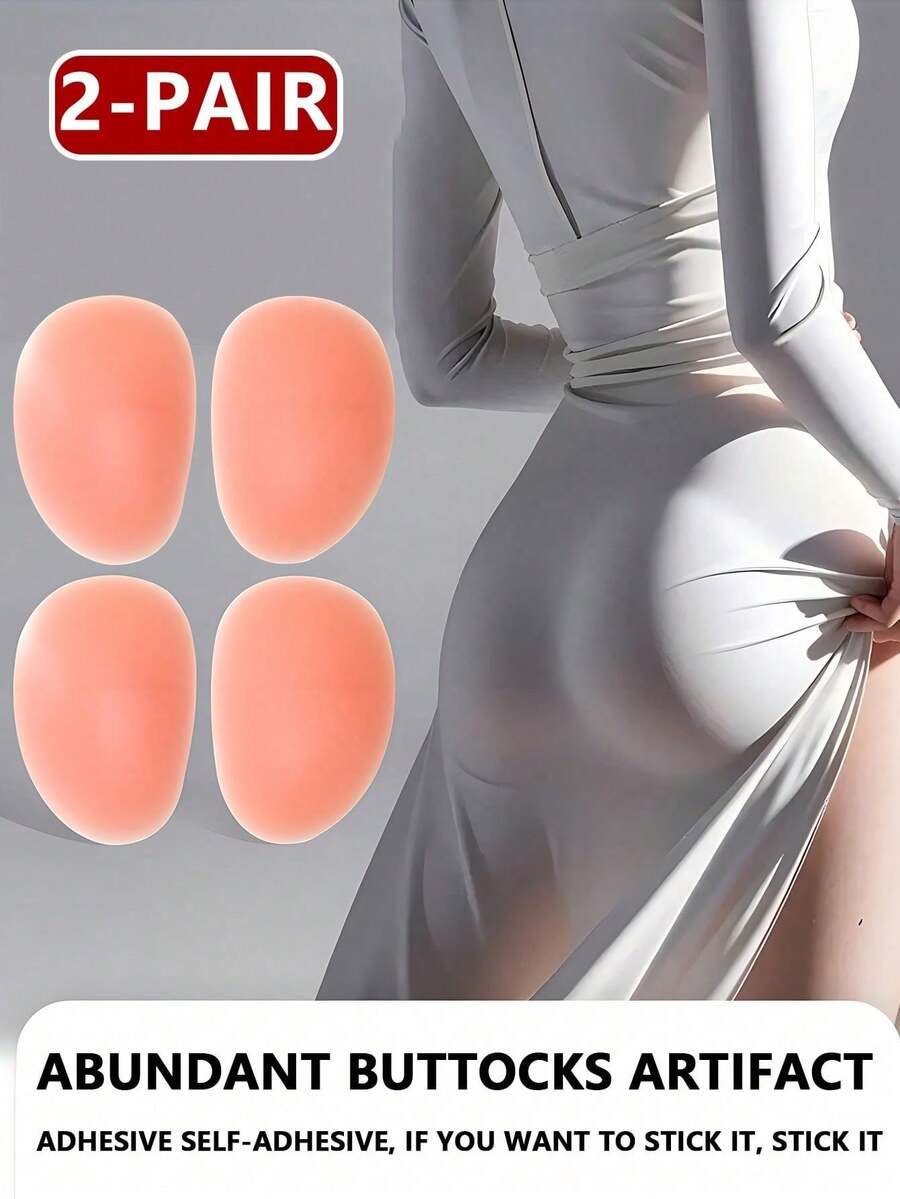 2 Pairs Invisible Adhesive Silicone Butt Pads, Lift And Enhance Buttocks Natural, Seamless Butt ...