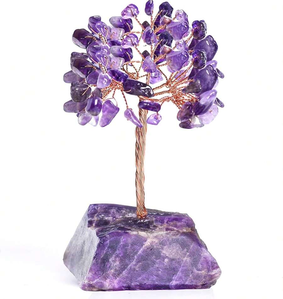 Ytbeoxk Amethyst Crystal Tree Of Life,Money Tree Decorations,Crystals ...