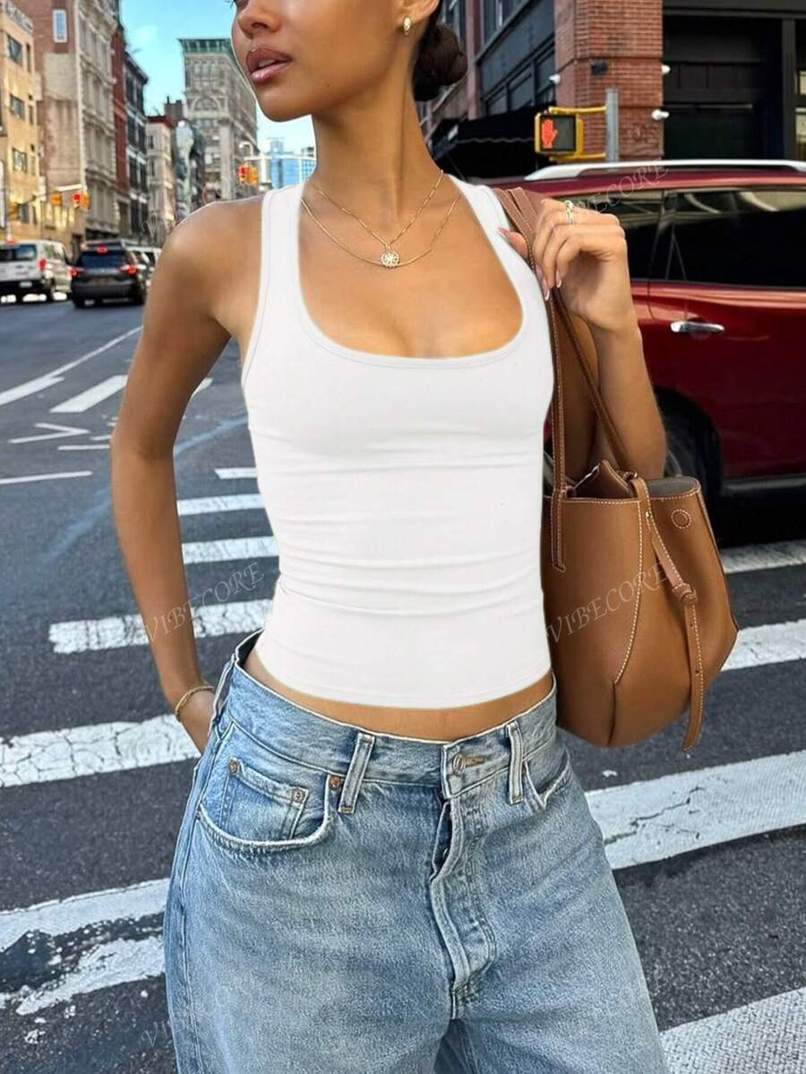 Women Casual Solid Slim Spring Summer Streetwear Daily Vacation Sexy ...