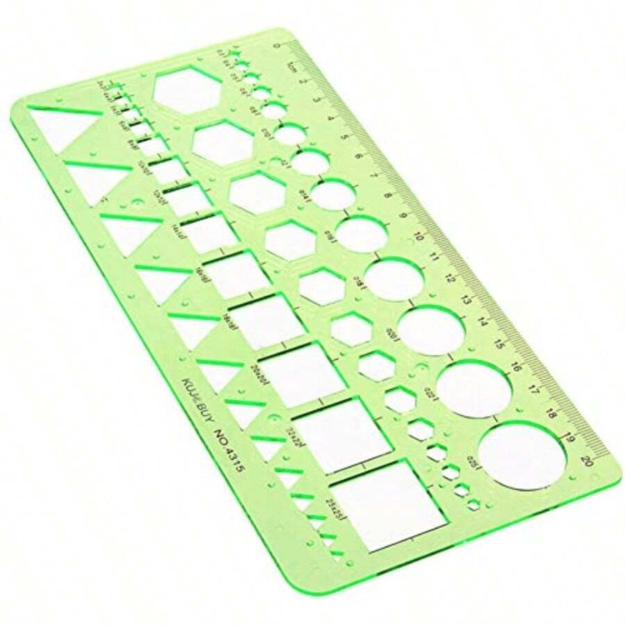 Plastic Green Measuring Templates Geometric Rulers Building Formwork ...