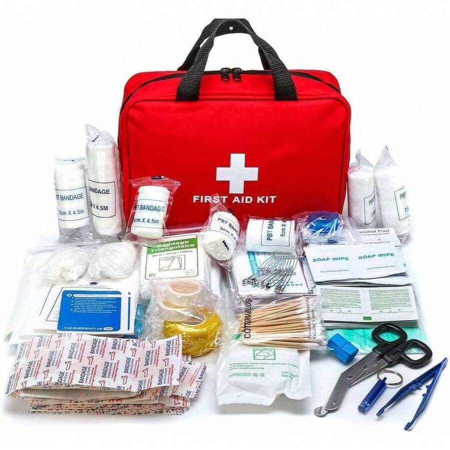 173Pcs First Aid Kit, Portable Small Emergency Kits Compact 1st Aid Kit ...