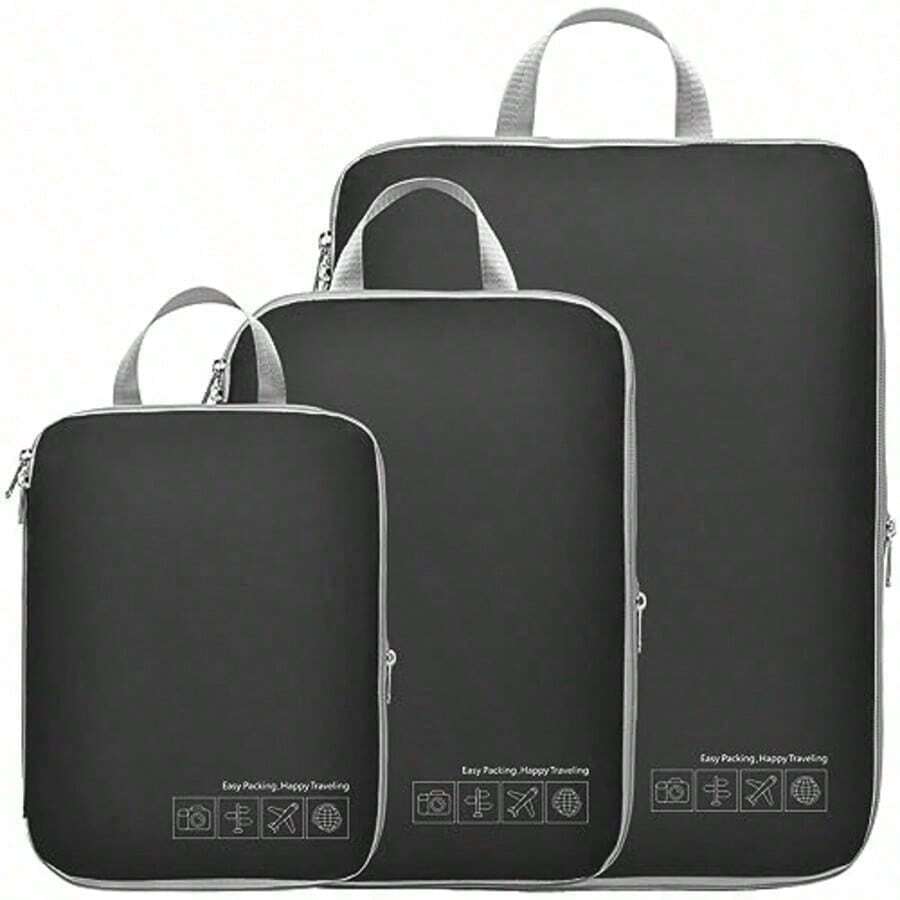Compression Packing Cubes For Travel – Space-Saving Luggage Organizers ...
