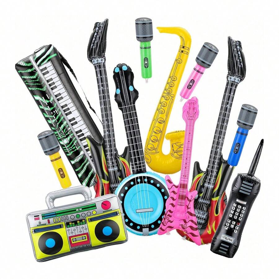 Inflatable Musical Instruments Party Decoration Props, Party Supplies ...