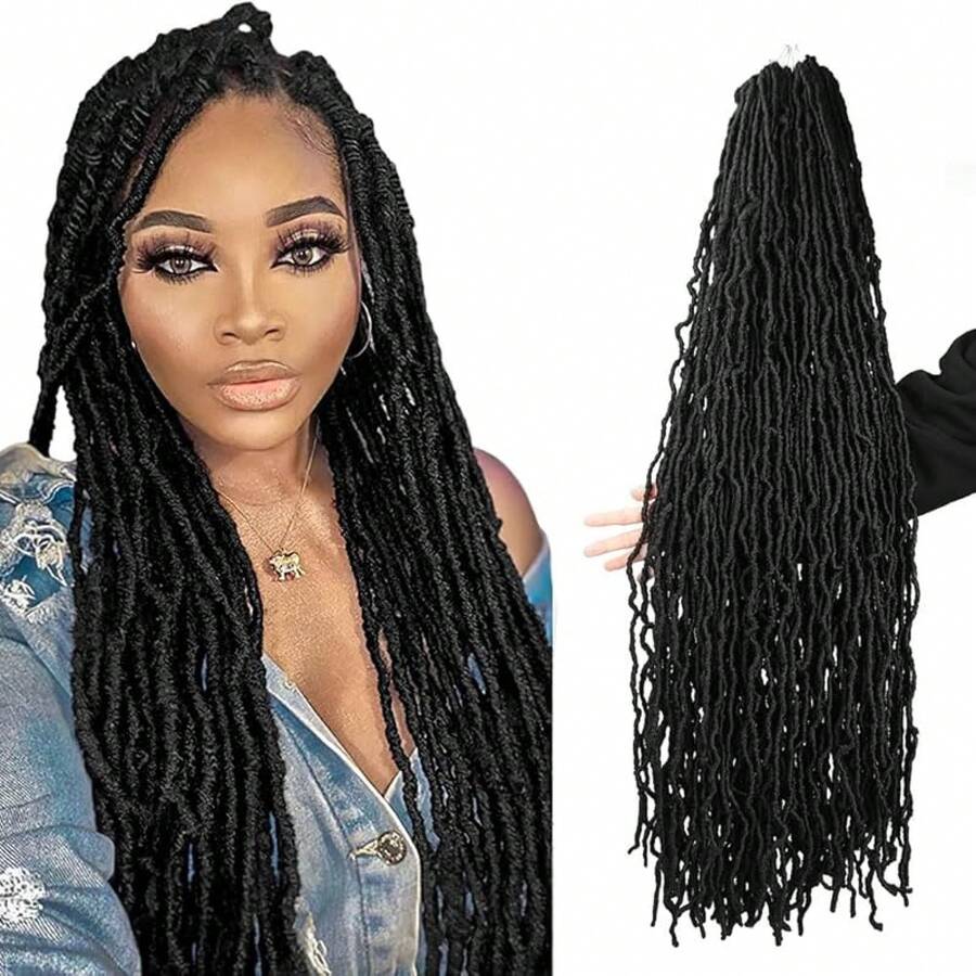 Grey Faux Locs Crochet Hair 10 Inch Sweet Locs, 6 Packed Shorts Crochet ...