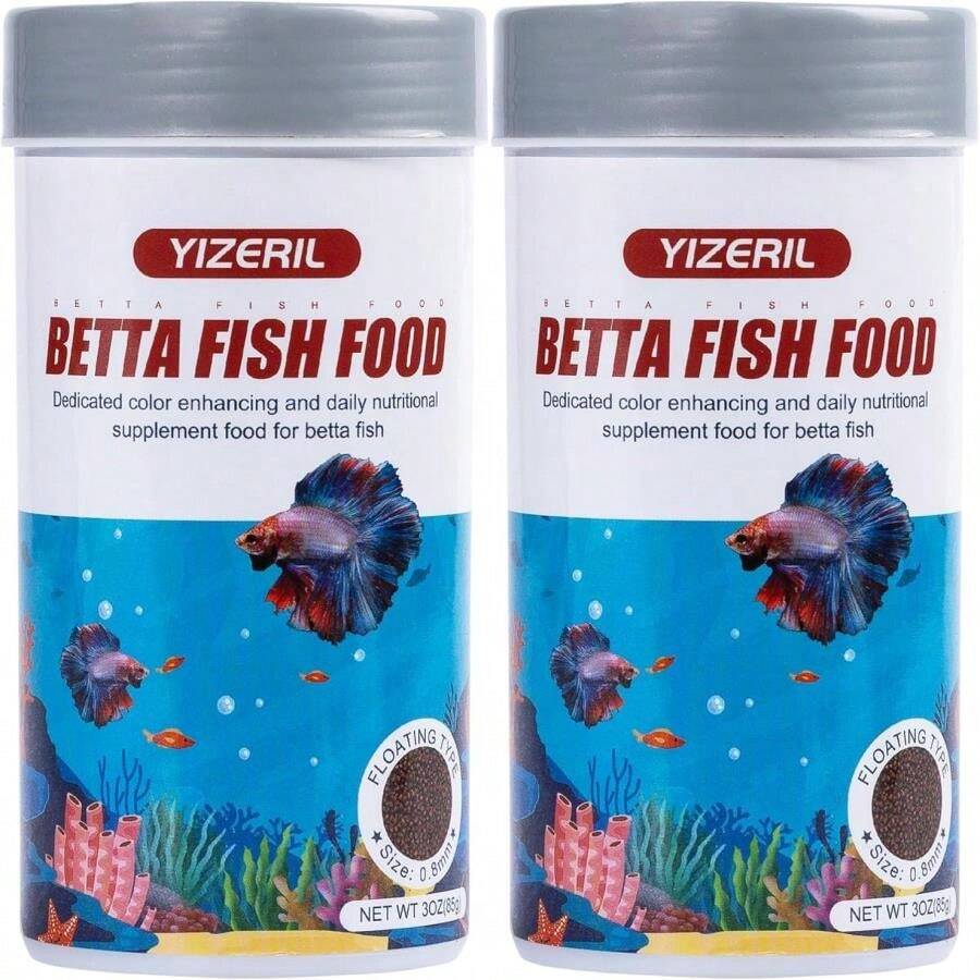 Yizeril Betta Fish Food - Floating Patties Natural High Protein With 50 ...