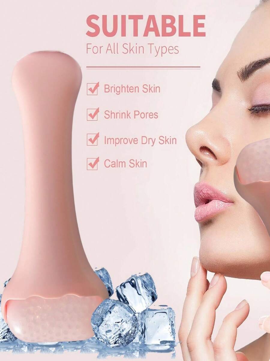 1pc PE Gel Ice Roller Face Massager, Facial Beauty Tool For Ice Therapy ...