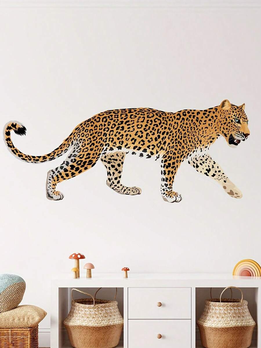 1PC 3D Jungle Animal Leopard Wall Decals, Wall Art Decoration, Living ...
