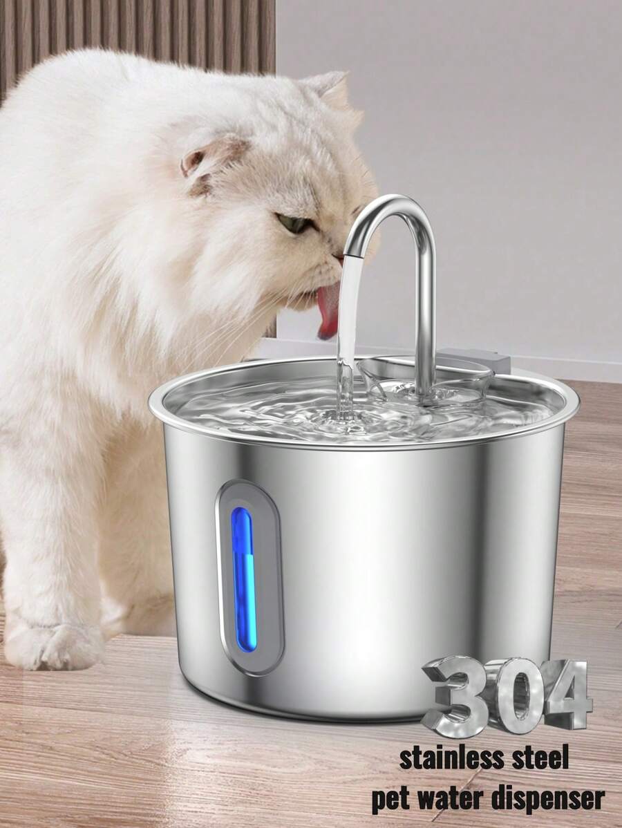 Cat Water Fountain For Drinking,3.2L Stainless Steel Cat Drinking ...
