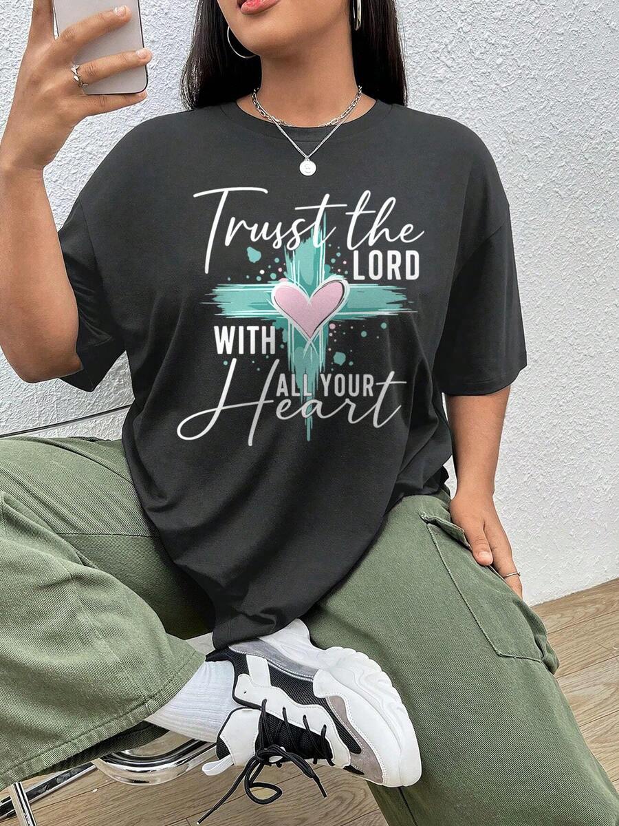 Oversized Style For Women, Inspirational Christian T Shirt Tee With ...