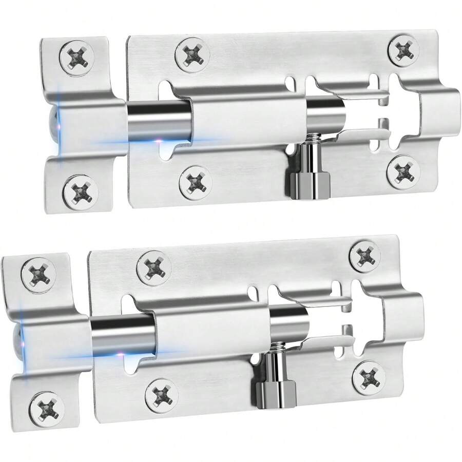 2 Pack Slide Lock, 3 Inch Bolt, Premium Door Bolt Lock, Stainless Steel ...
