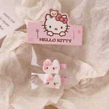 Sanrio 12 Pieces Hello Kitty Hair Clip Set With Cute Pink Cat Themed ...
