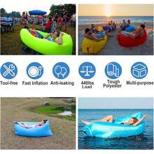 Aufblasbares Sofa, Luftsofa mit Tragetasche, Outdoor, tragbare ...