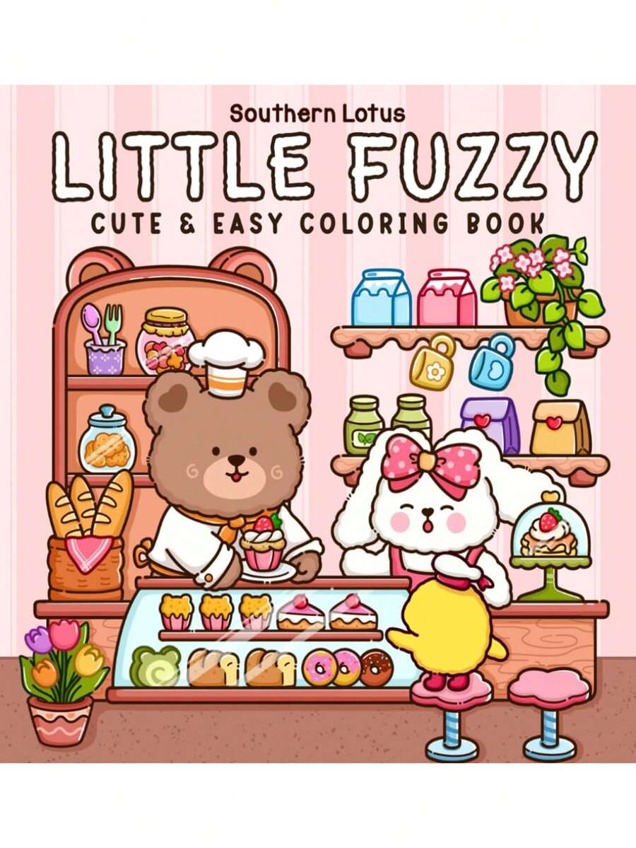 Little Fuzzy: Coloring Book For Adults And Teens With Simple And Cute ...