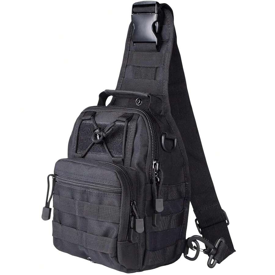 Tactical Shoulder Sling Bag Small Outdoor Chest Pack Backpack For Men ...