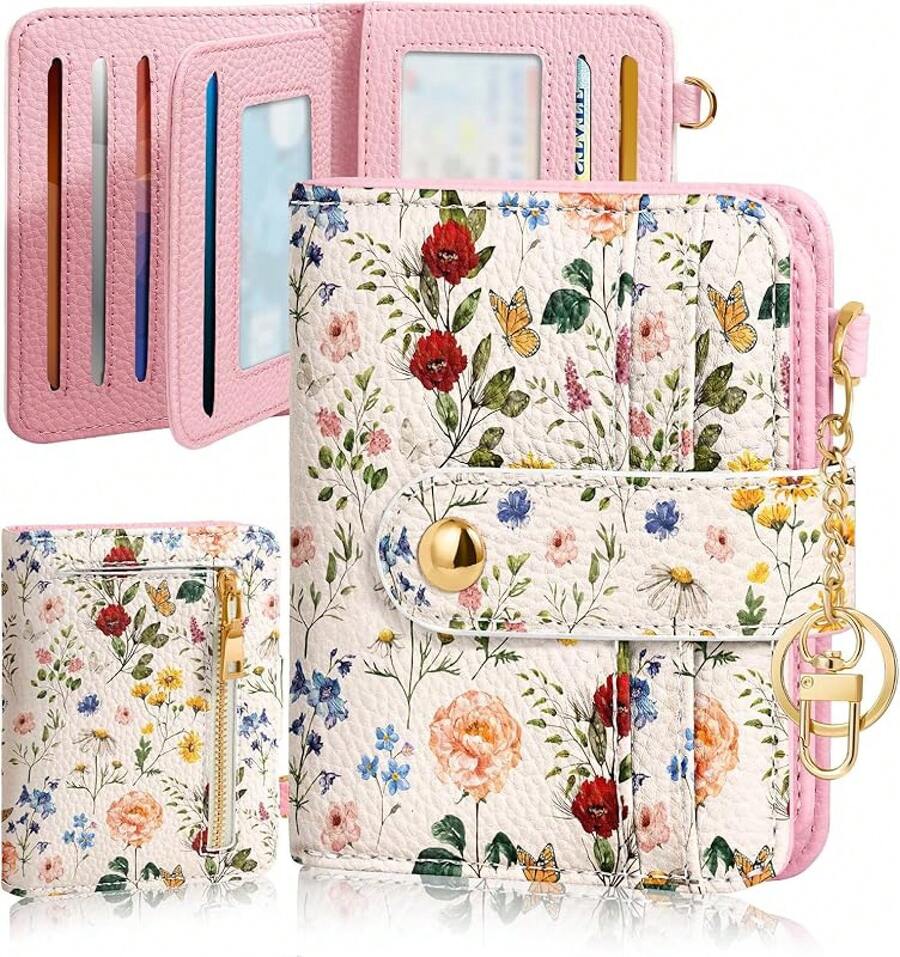 Bistup Wallet Women Cute Small Card Wallet Genuine Leather Rfid With ...