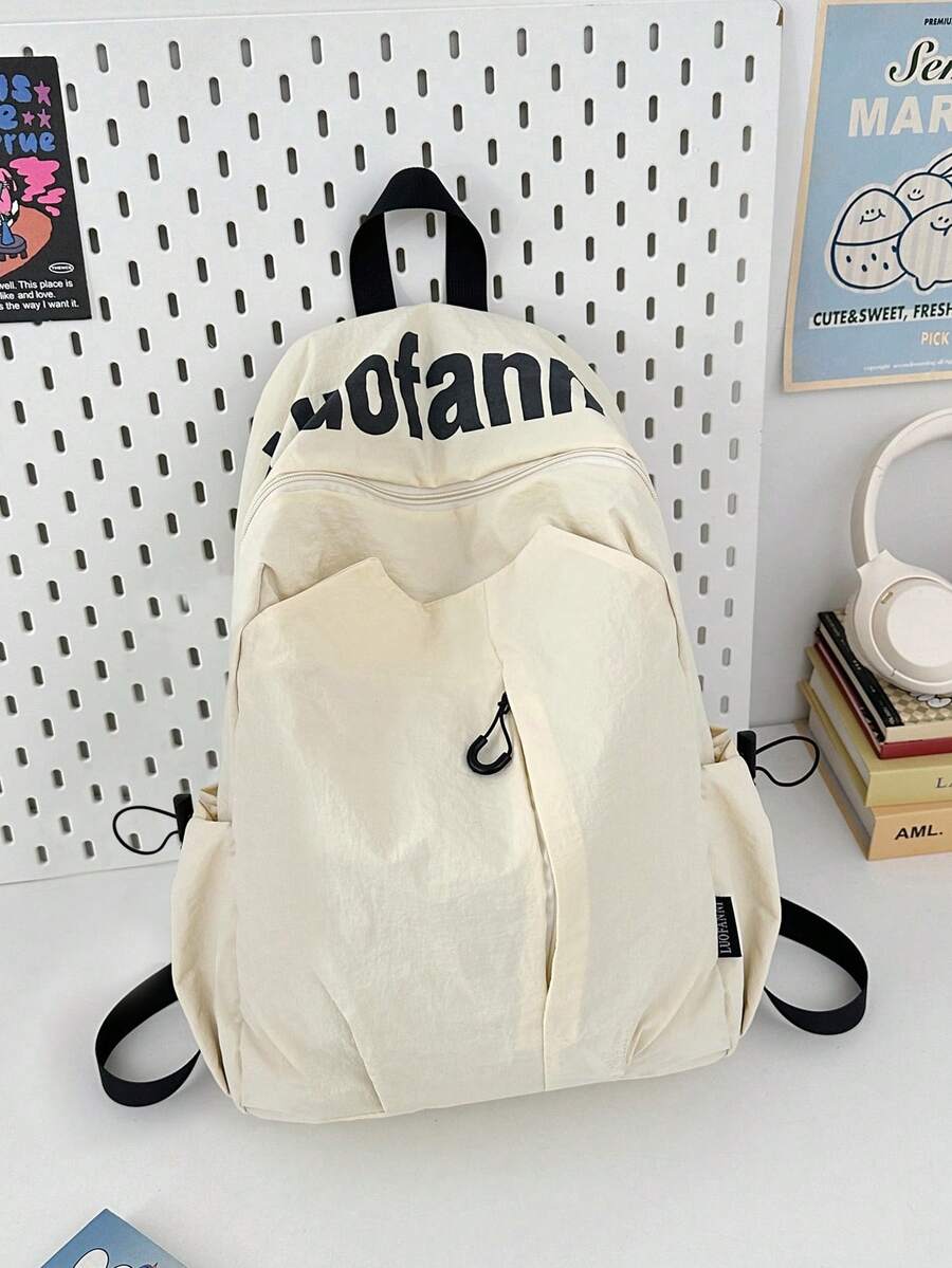 New Unisex Backpack With Letters, Suitable For Teenagers, High School ...
