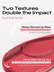 MISTINE Double Ended Lip Gloss 1.5g+1.5g Color Holding Lip Glaze ...