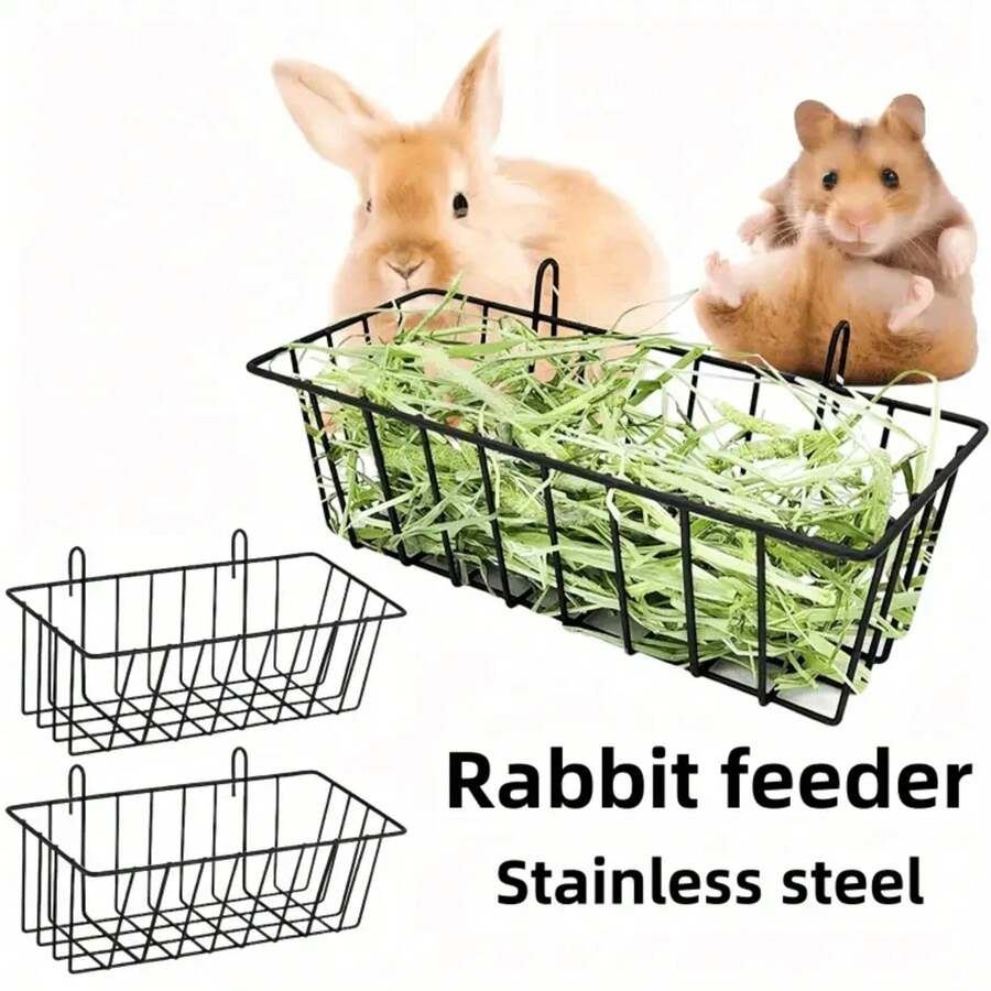 Rabbit Food Basket Grass Rack Rabbit Grass Frame Feeder Rabbit Spring ...