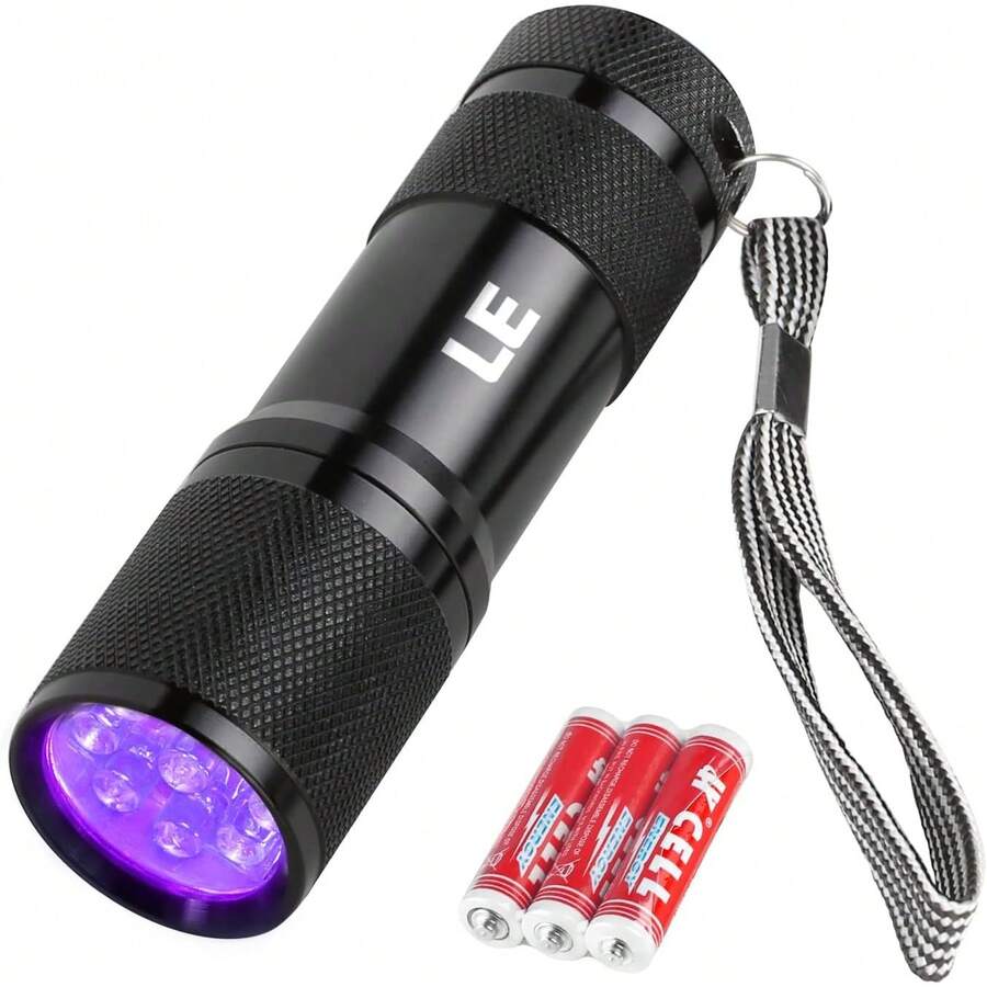 Torch, 9 LED 395nm Ultraviolet Flashlight, Blacklight Detector Pet Urine, Stain, Bed Bugs And ...