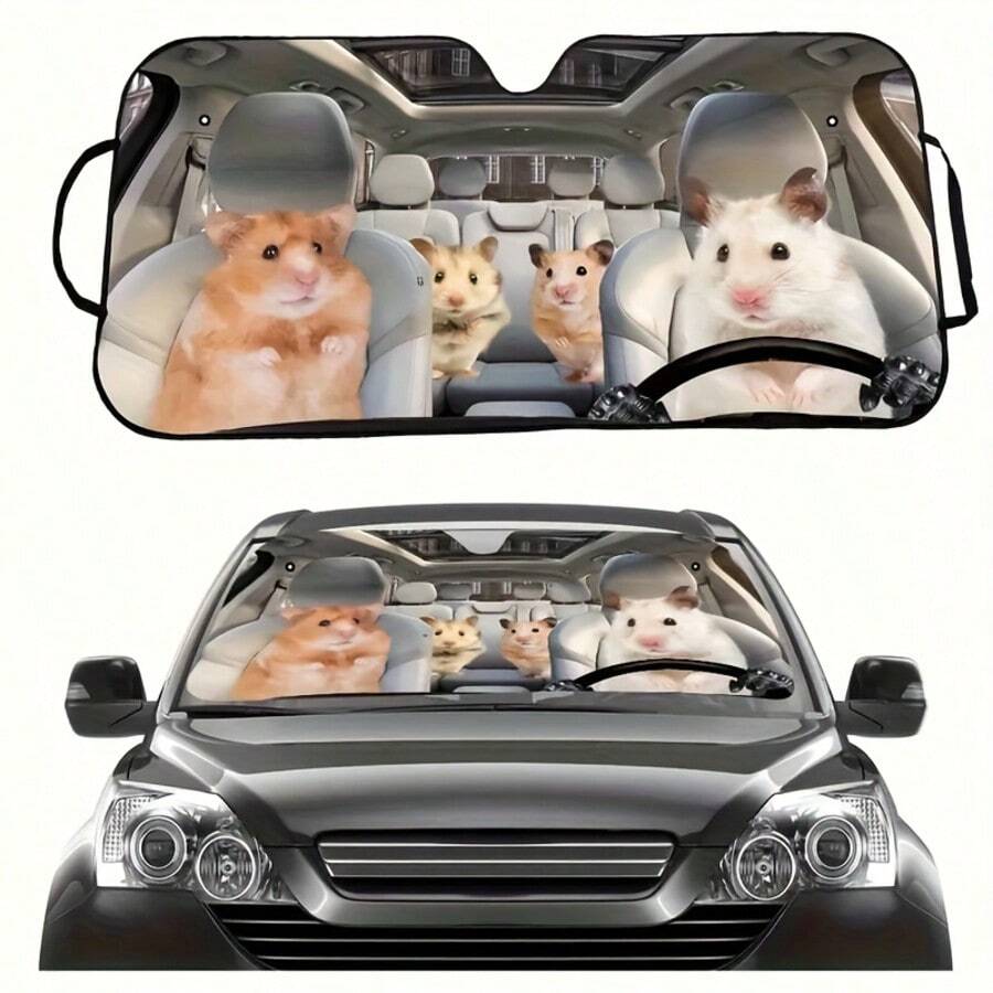 Premium Car Windshield Sun Shade - Instant Sun Protector For Dashboard ...