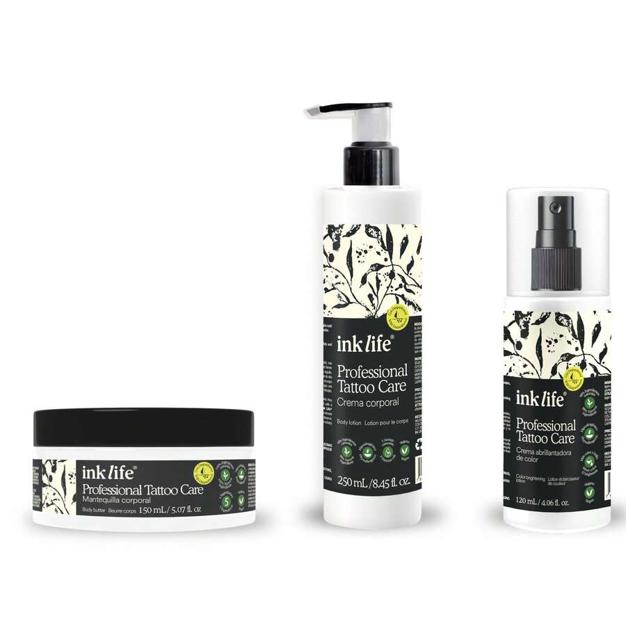 Ink Life Pack Tattoo Care Daily Routine - Cream 250 Ml, Butter 150 Ml ...