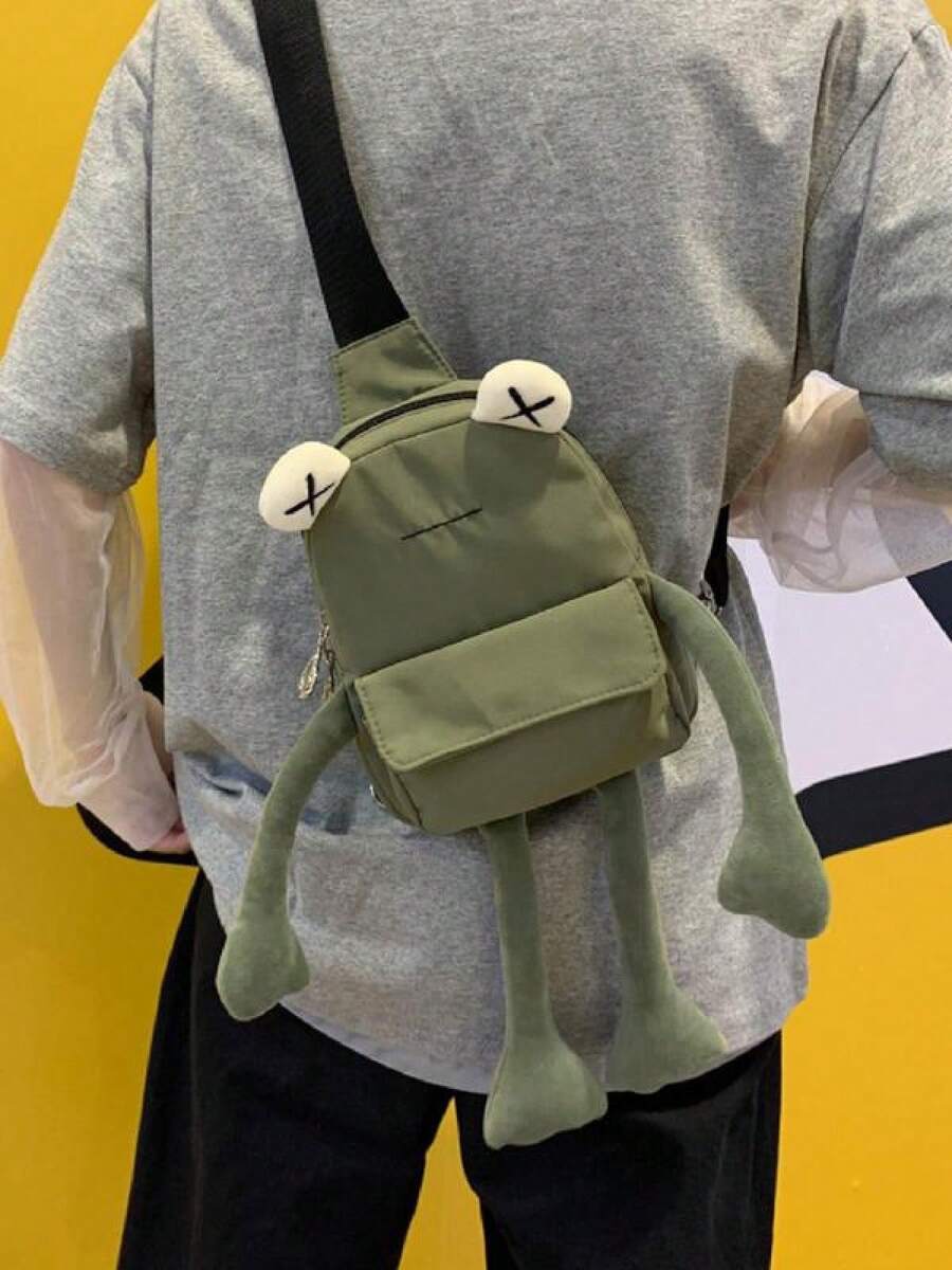Women's Cute Cartoon Frog Design Chest Pack, Casual Novelty Fanny Pack ...