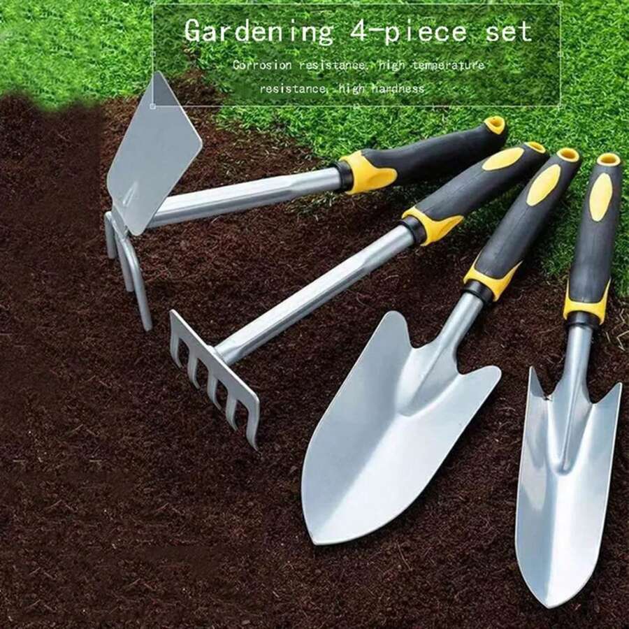 Tree Planting Tools Spade Dual-Purpose Gardening 4-Piece Outdoor ...