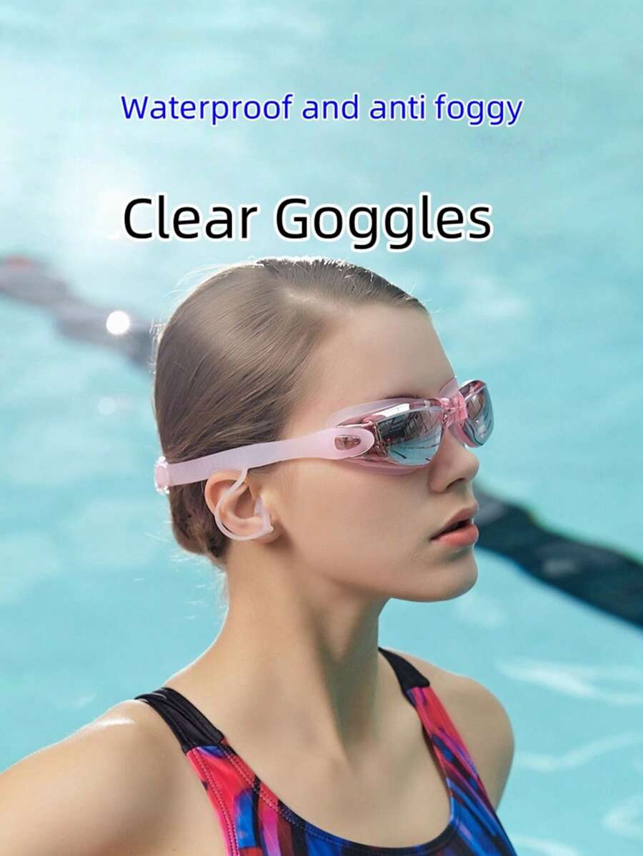 1 Pc Adult Swimming Goggles For Men And Women Universal Waterproof Anti-Fog Swimming Goggles HD ...