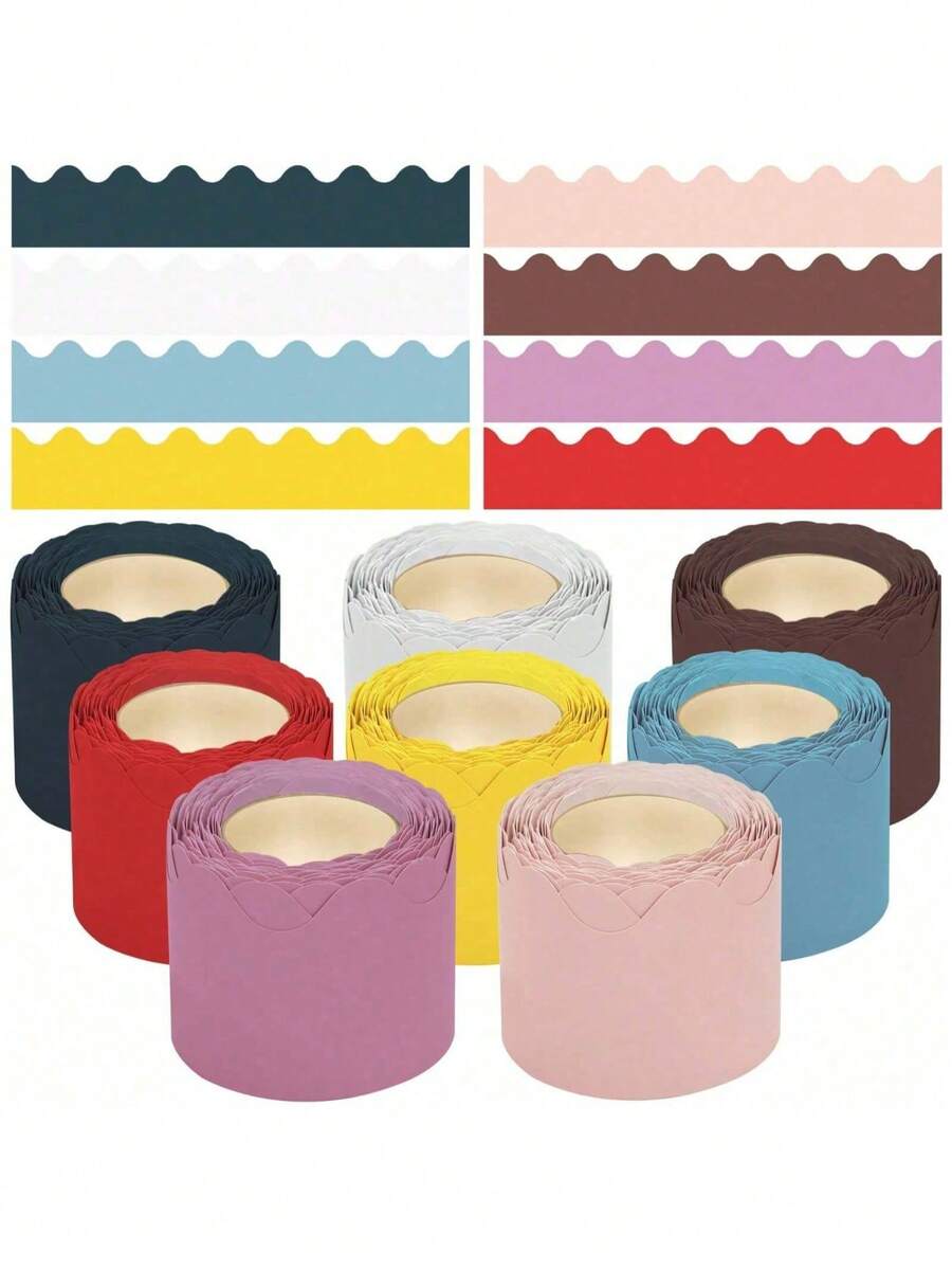 6 Rolls 196.8 Ft Colorful Classroom Borders For Bulletin Board ...